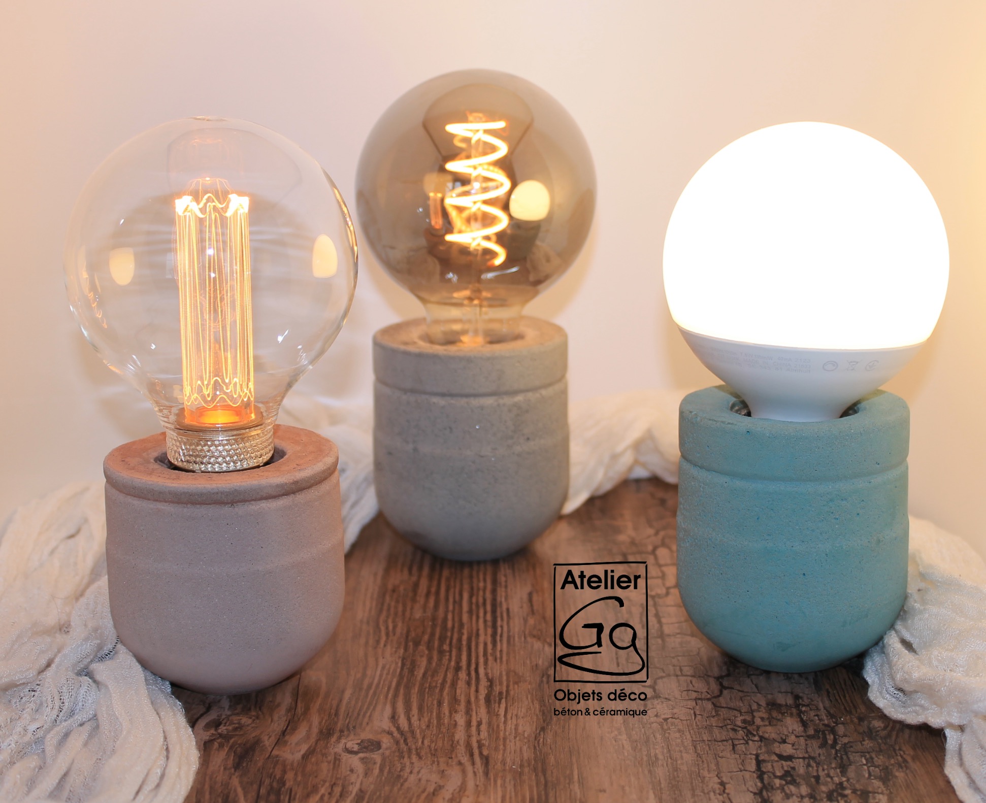Lampe en béton – Atelier Gg
